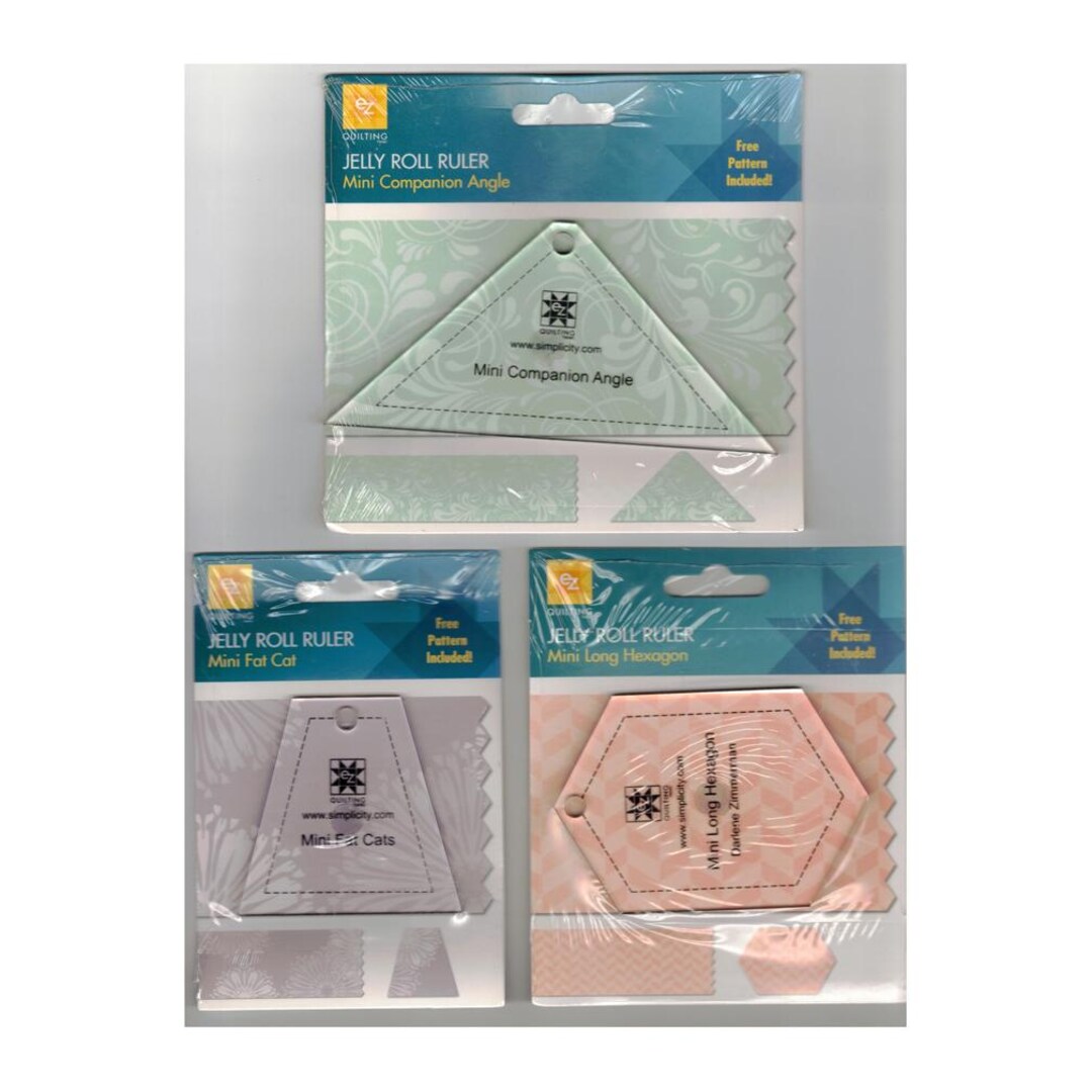 EZ Quilting Simplicity Acrylic Jelly Roll MINI Templates Bundle #3 ...