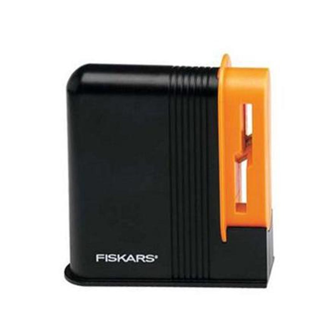 Fiskars Desktop Scissor Sharpener, Standard Sized, Black With Orange ...