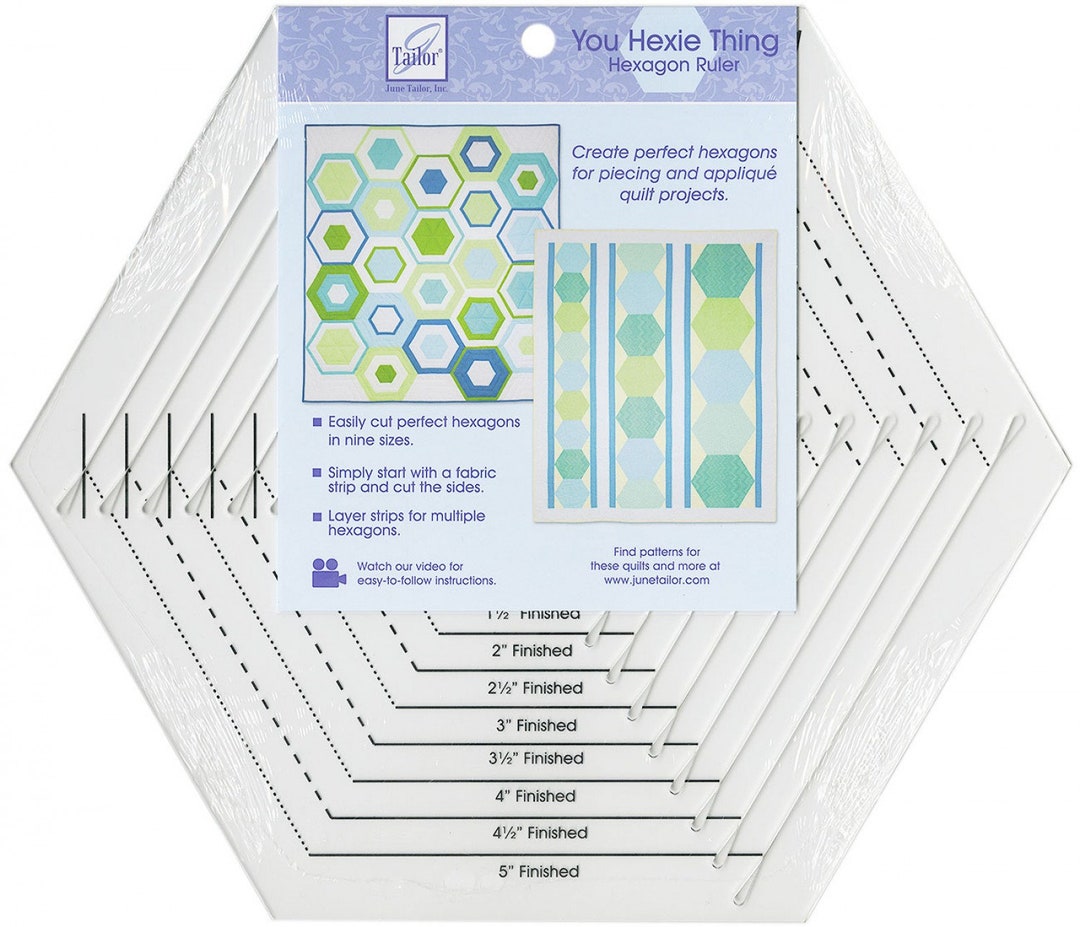 JUNE TAILOR "you Hexie Thing" Hexagon Ruler - Etsy