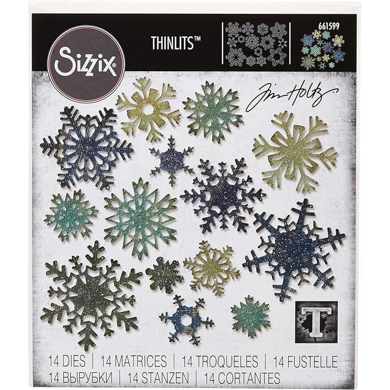 Sizzix Thinlits Dies - #661599 - Mini Paper Snowflakes 14 Piece Set by Tim Holtz - Etsy