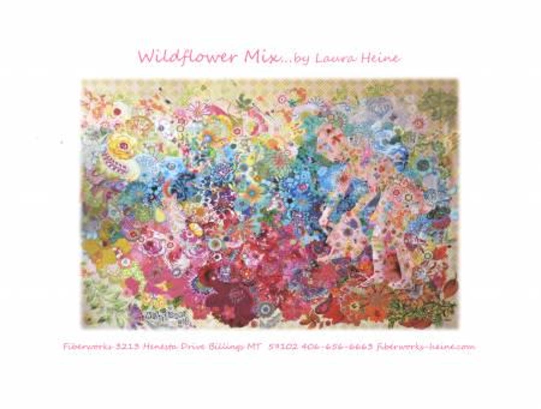 Laura Heine Collage-style Applique Quilt PATTERN by Fiberworks, Inc ...