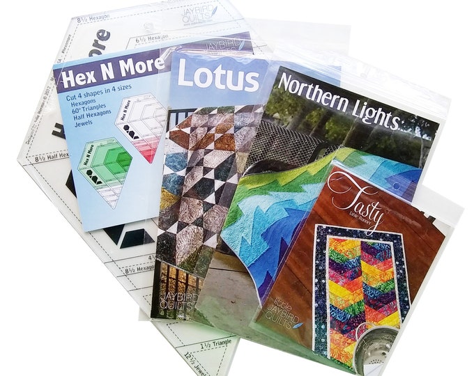 Bundle - Jaybird Quilts Hex N More Template, and Three Patterns That ...