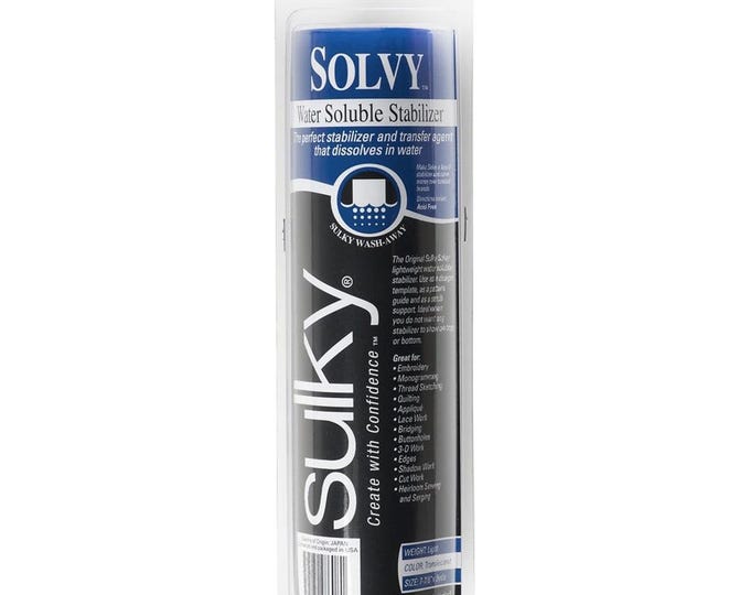 Sulky Ultra Solvy Water Soluble Stabilizer - Heavy Weight, 7-7/8" X 8 ...