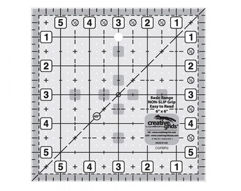 Creative Grids Quilting Ruler / Template 45-degree Half-square Triangle ...