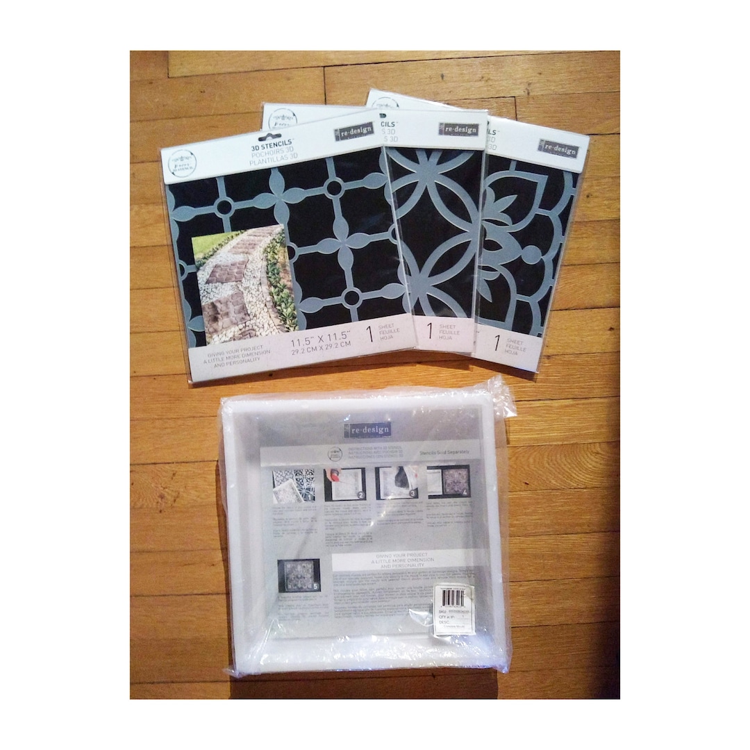 Re*design With Prima - 3D Heavy Duty Stencil Bundle for Decor and ...