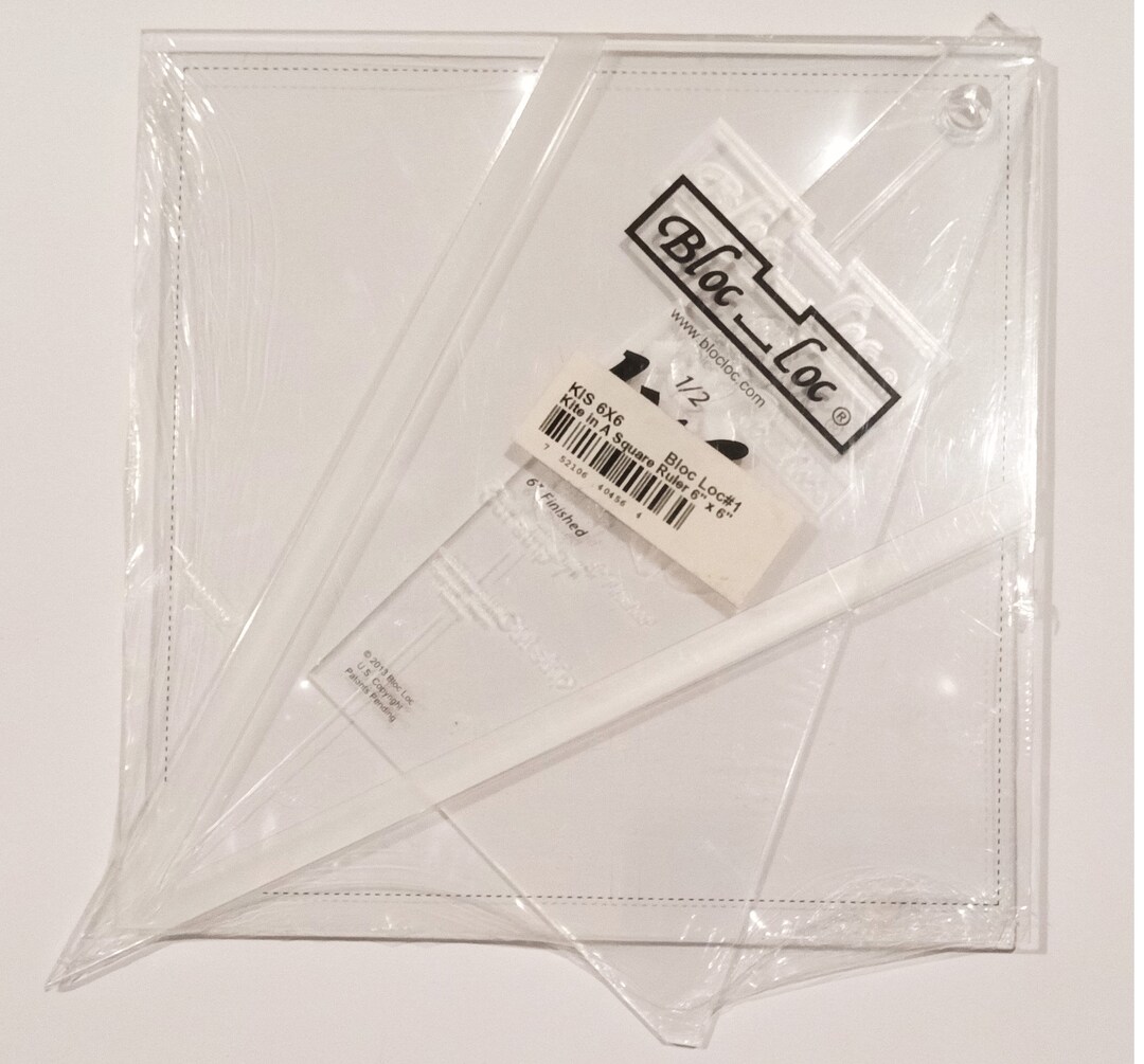 Bloc Loc kite in a Square 3-piece Acrylic Quilting Template Set, for a ...