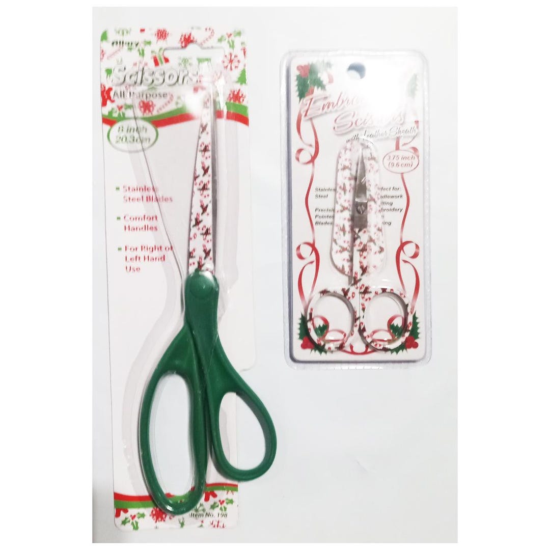 Allary Scissor Set 8 All-purpose Scissors and Matching 3.75 Embroidery ...
