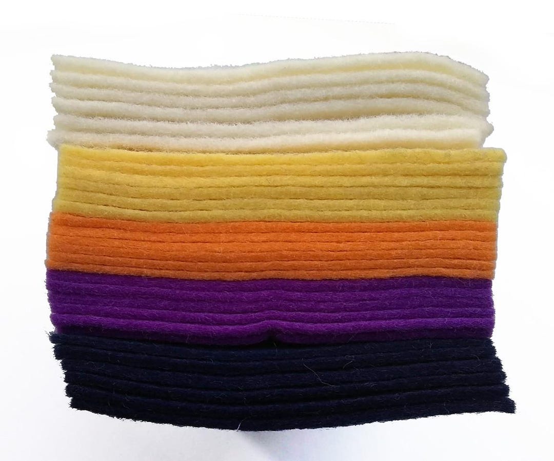 National Nonwovens - 100% Wool Felt Charm Pack / 5" Squares, 30 Pieces ...