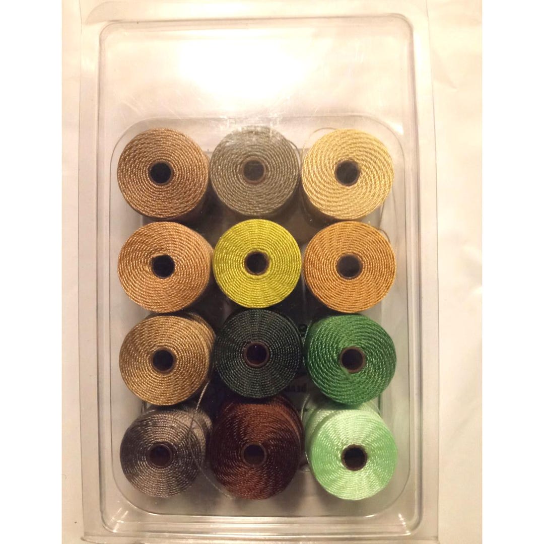 The Beadsmith Superlon S-lon Beading Cord 18 / Tex 210, X12 Spools, 77 ...