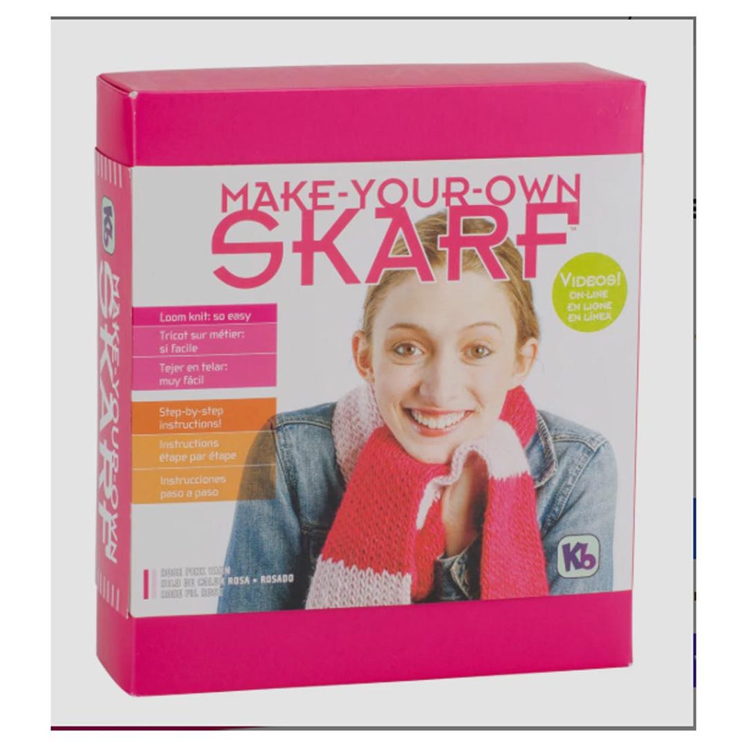Knitting Board - Make Your Own SKARF Scarf Kit - With Rose and Pink ...