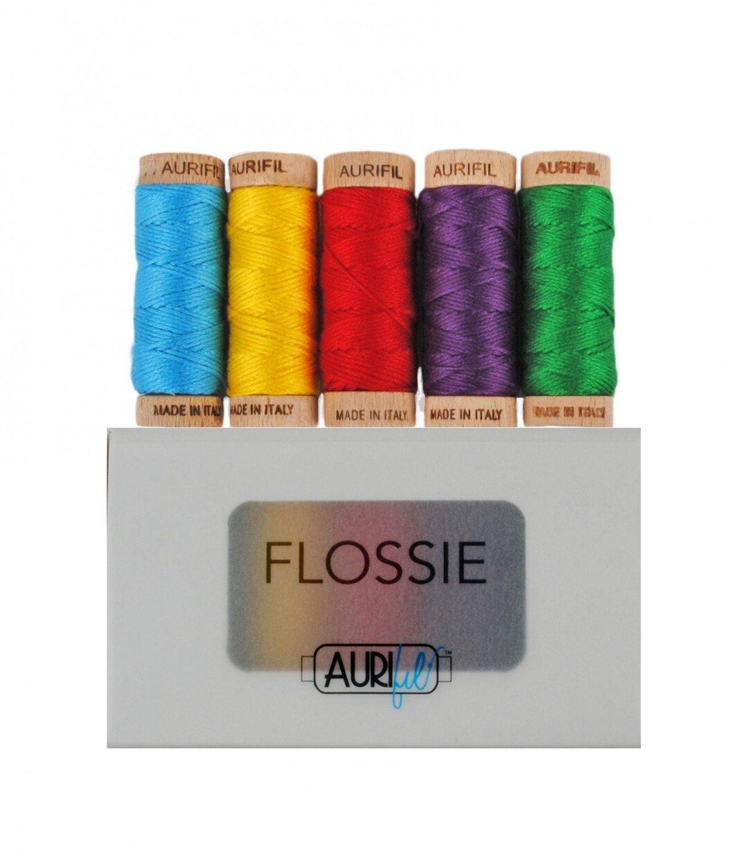 Aurifil Floss - "flossie" Collection - Five Spools (18 Yards Each) of ...