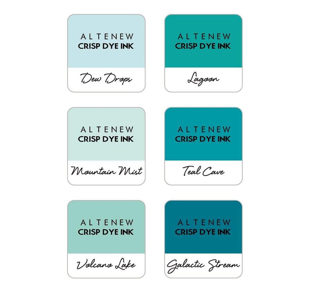 Altenew Water-based Mini Ink Pad Set, 6 Pieces - Colorway "cerulean ...