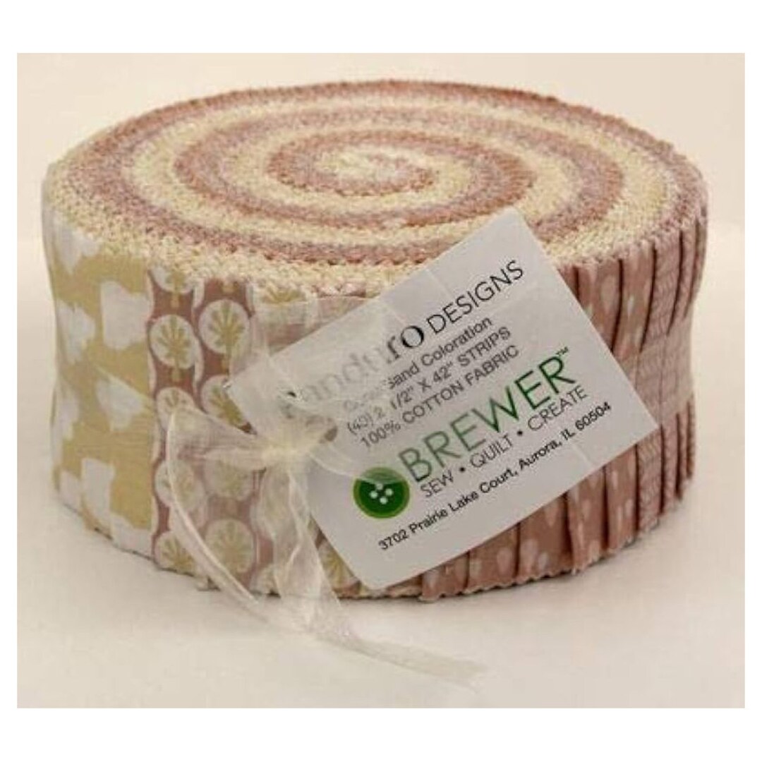 Brewer Panduro Designs Jelly Roll Up, X40 Pieces of 2.5" X 42" Cotton ...