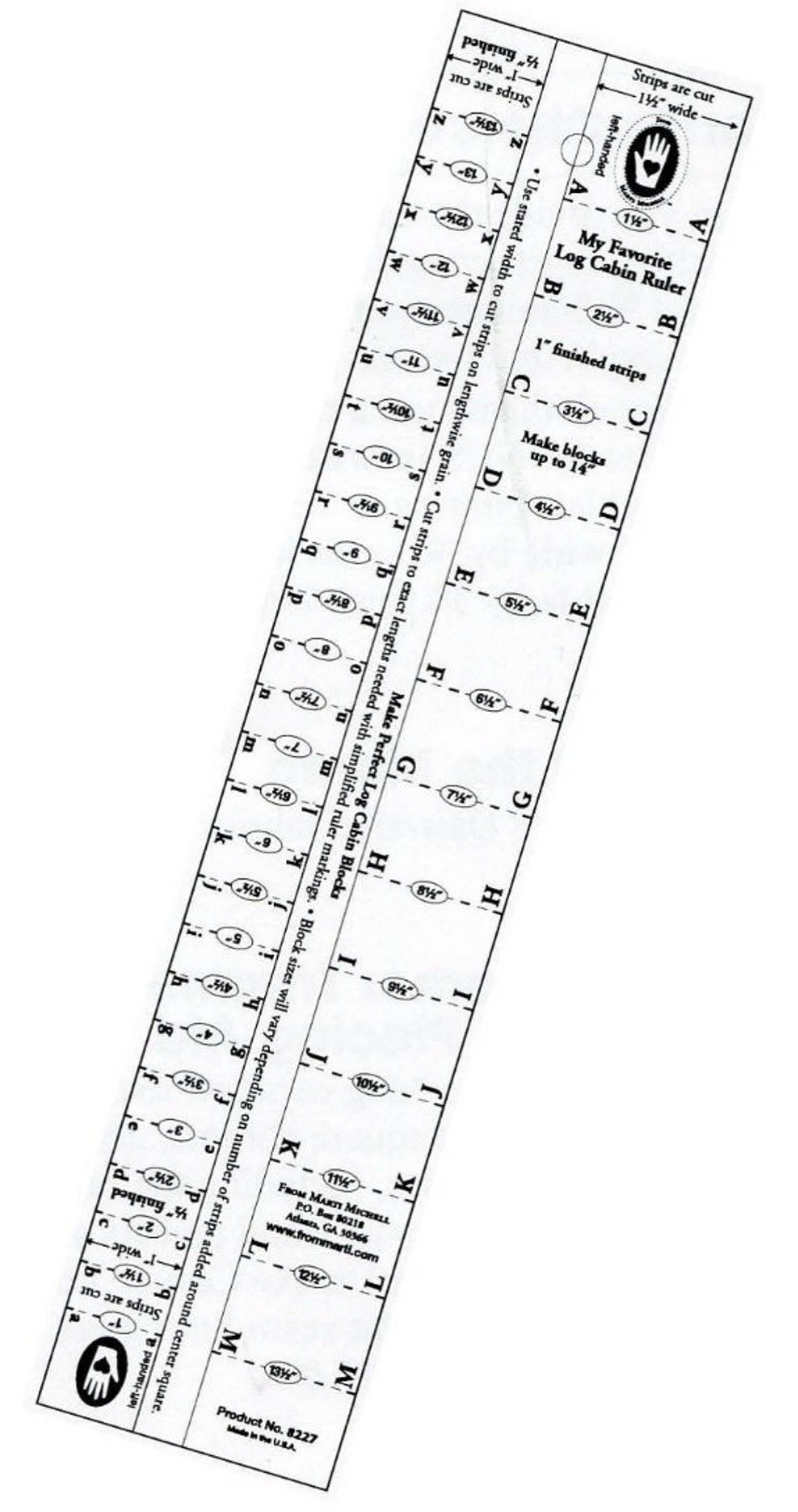 My Favorite Log Cabin Quilting Ruler 1/2 and 1 Finished Strip Sizes - Etsy