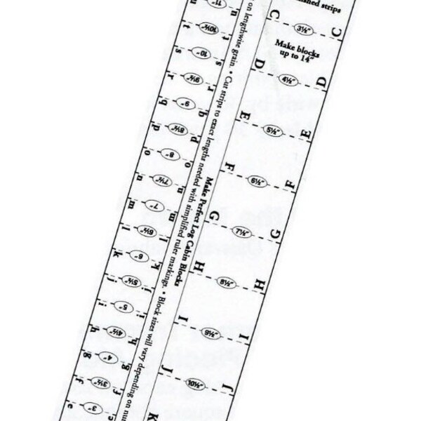 Log Cabin Quilt Ruler - Etsy