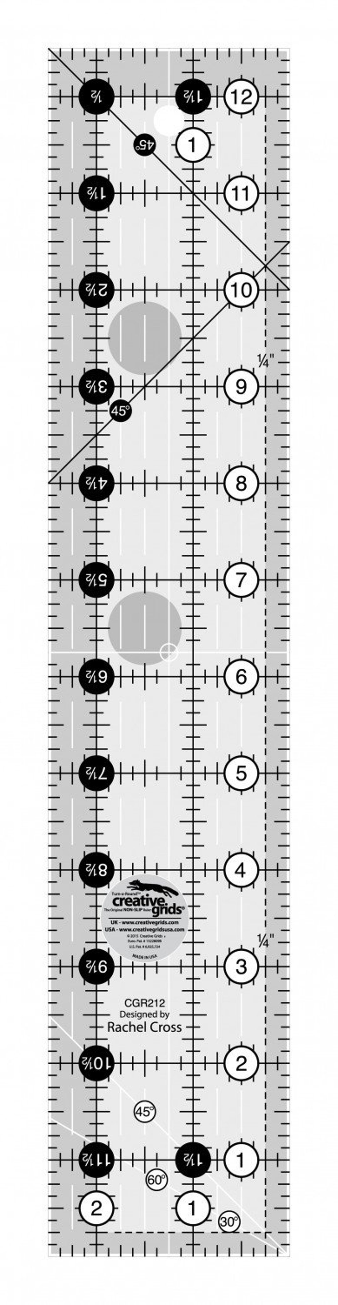 Creative Grids Quilting Ruler / Template 2.5 X 12.5, CGR212 - Etsy