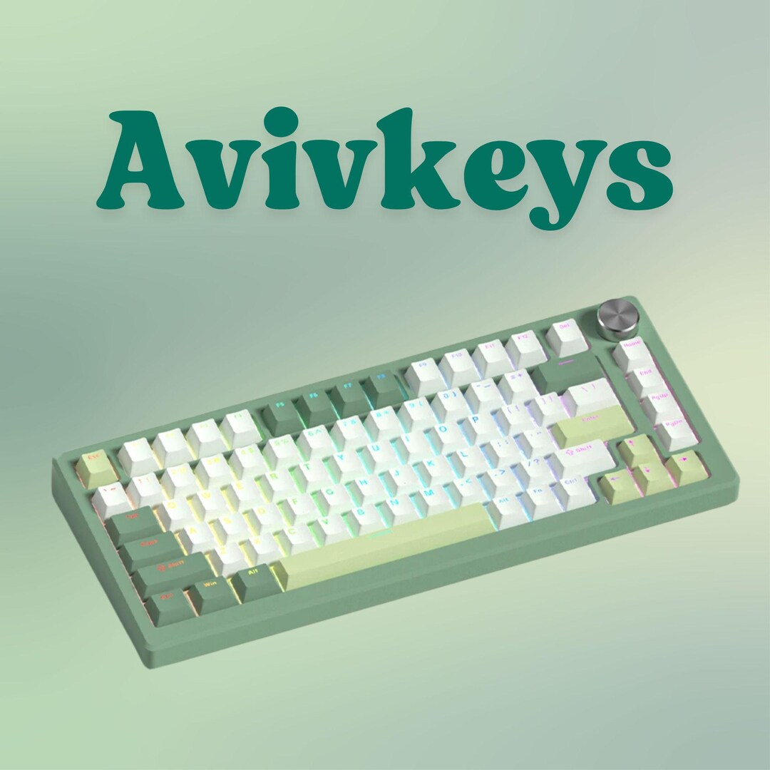 Green Keycap Set, RGB Shine Through Keycaps, Cherry Profile, Double ...