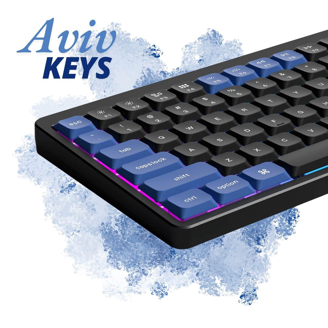 Dark Blue Low Profile Keycap Set, PBT Keycaps, PC Keycap Set, 138-key Keyboard Keys, Slim Keycap ...