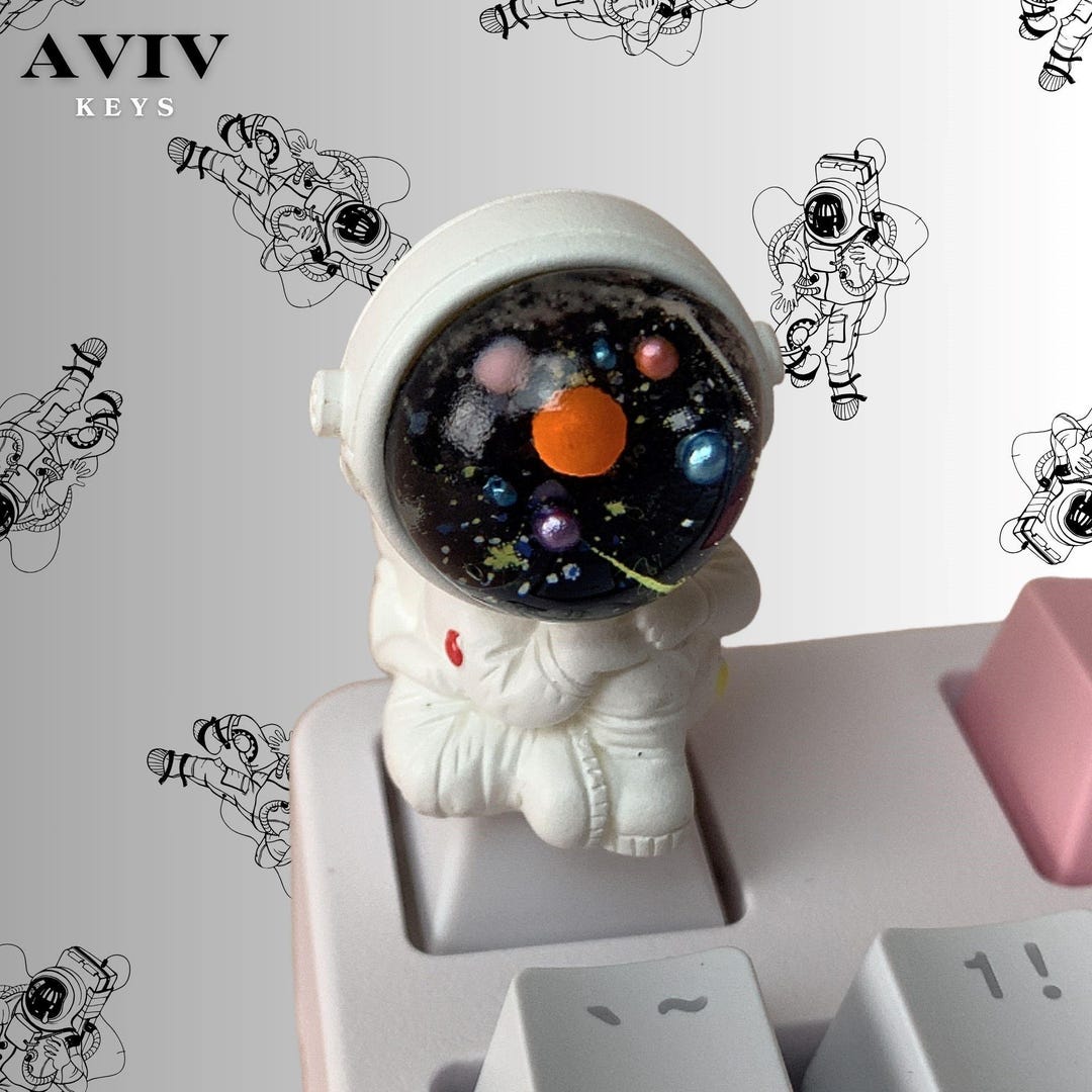 Space Bunny Artisan Keycaps, Esc Key, 3D Custom Keycap, Cool Keyboard ...