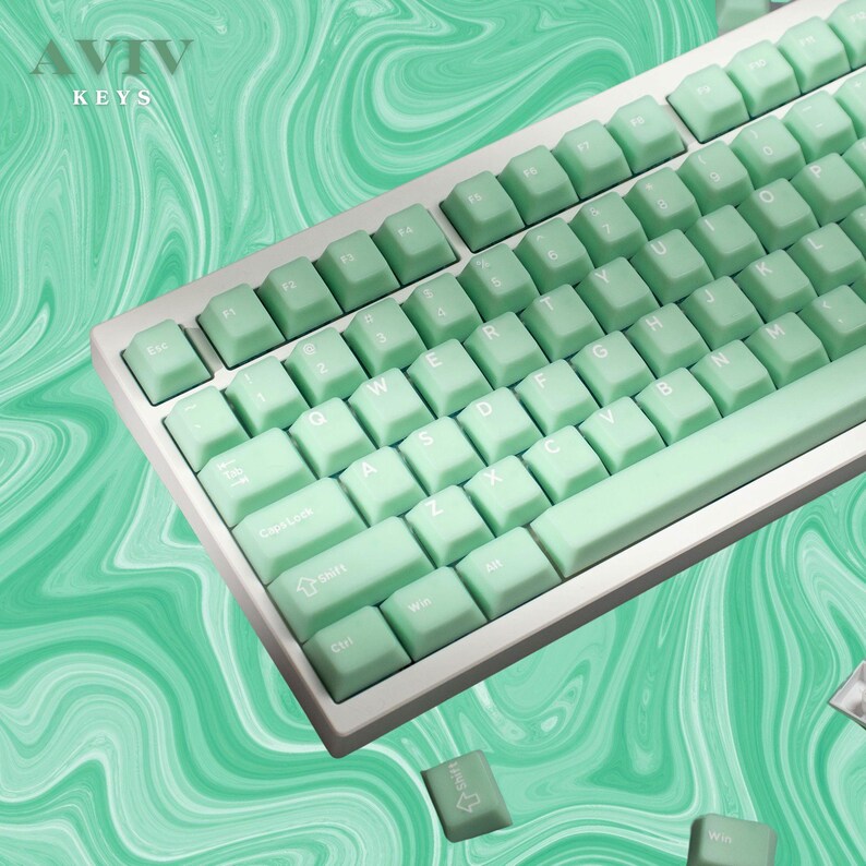 Green Translucent Keycaps 162-key Cherry Profile, Double-shot PBT ...