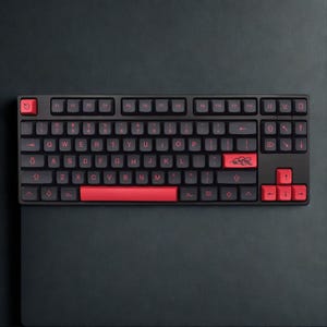 Red & Black PBT Keycap Set: XDA Profile, 134 Custom Keyboard Keys - Etsy