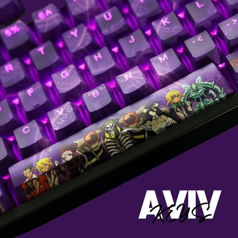 Anime Backlit Keycap Set 108 PBT Keycaps for Cherry MX Mechanical ...