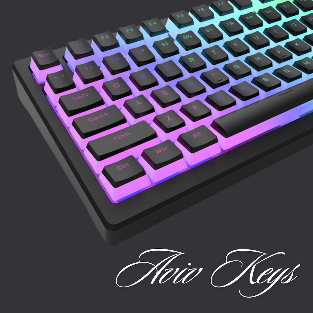 Backlit Keycap, Black Pudding Keycap Set, PBT Double Shot Keycaps, OEM ...