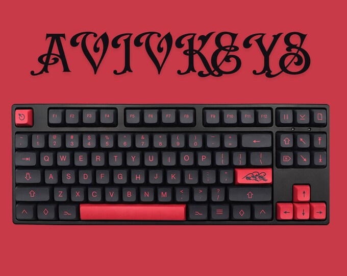 Red Marble Keycaps | 109 Cherry Profile Keys for Mechanical Keyboards ...