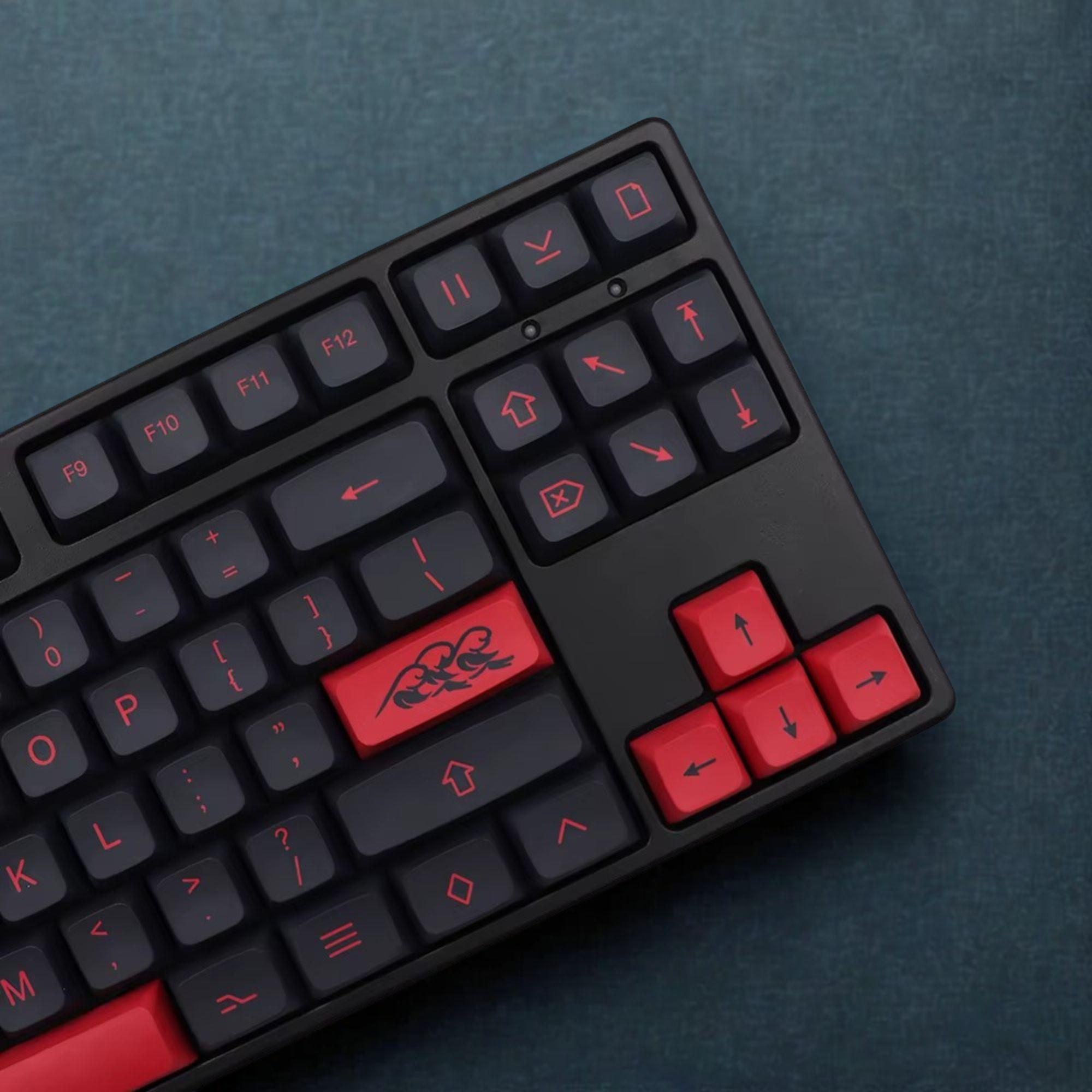 Red & Black PBT Keycap Set: XDA Profile, 134 Custom Keyboard Keys - Etsy