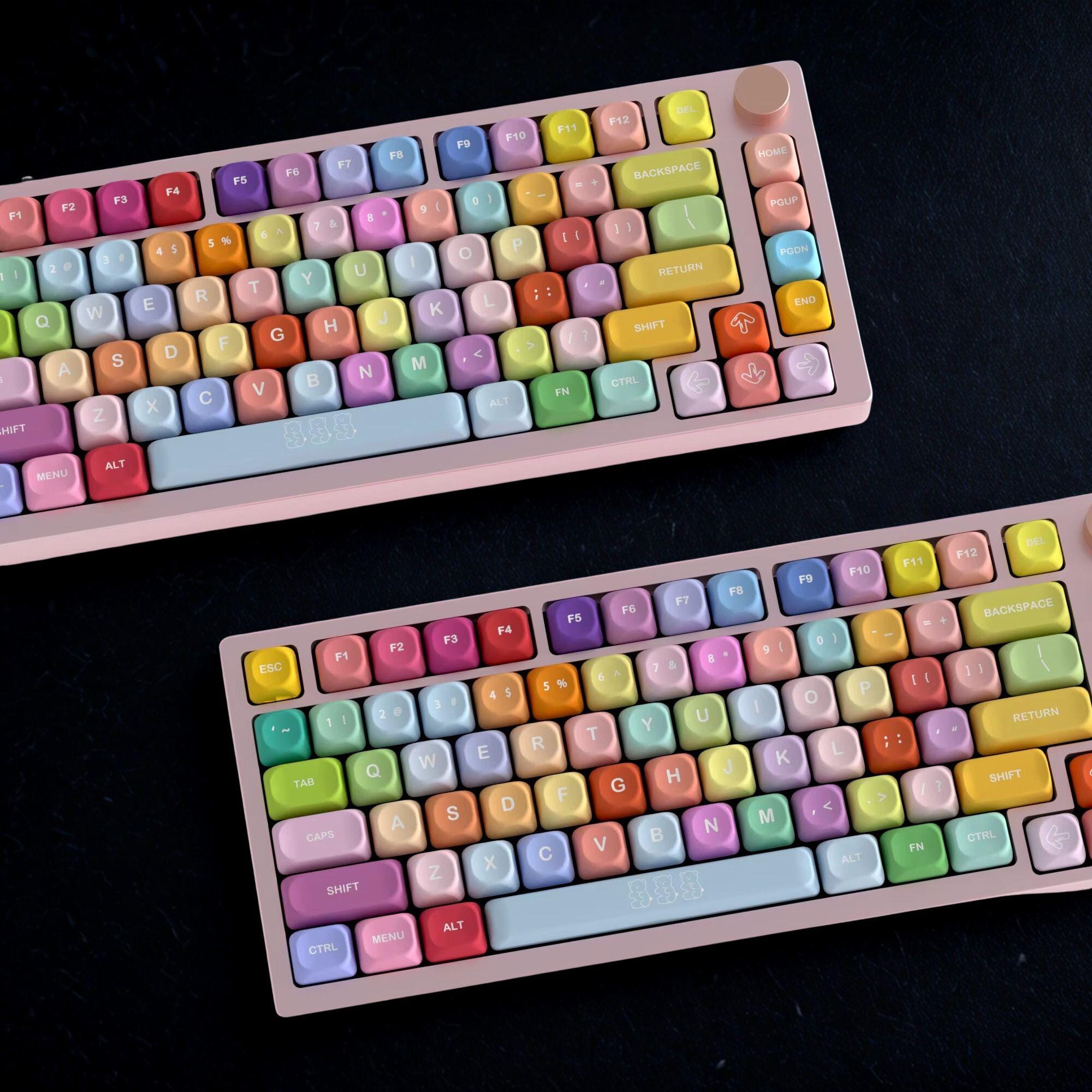 Colorful Keycap Set: Pastel PBT XDA Profile Keycaps for MX Mechanical ...