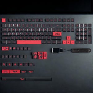 Red & Black PBT Keycap Set: XDA Profile, 134 Custom Keyboard Keys - Etsy