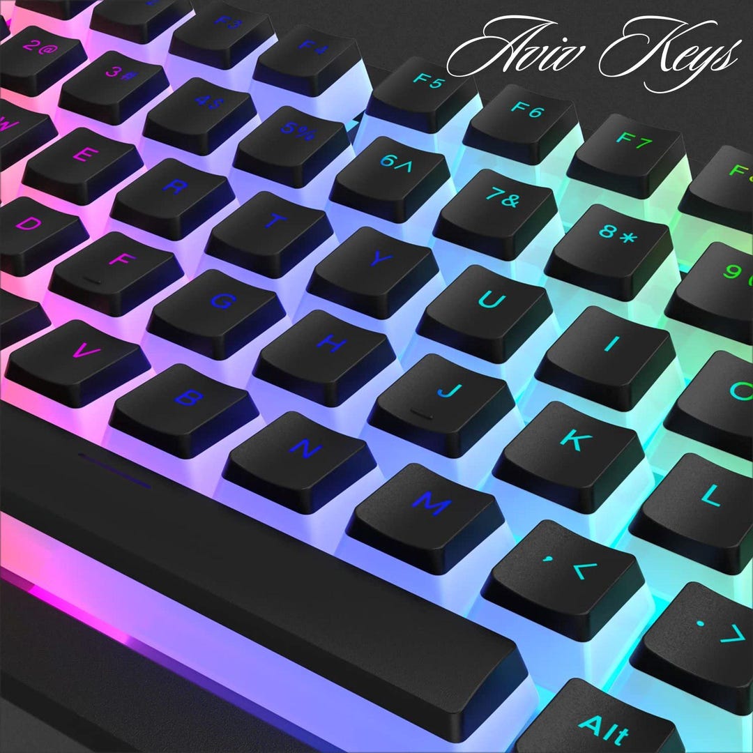 Black Pudding Keycap Set, RGB Backlit Keycap, PBT Double Shot Keycaps ...