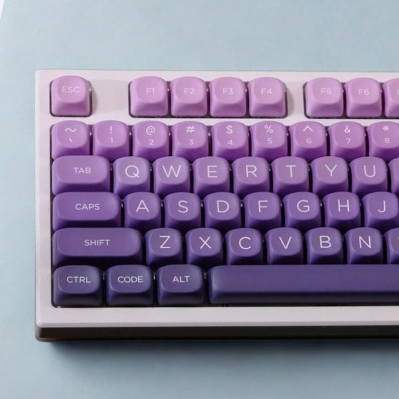 Purple Gradient Keycap Set – MOA Profile Pbt Keycaps | 134 Keys for Mx ...