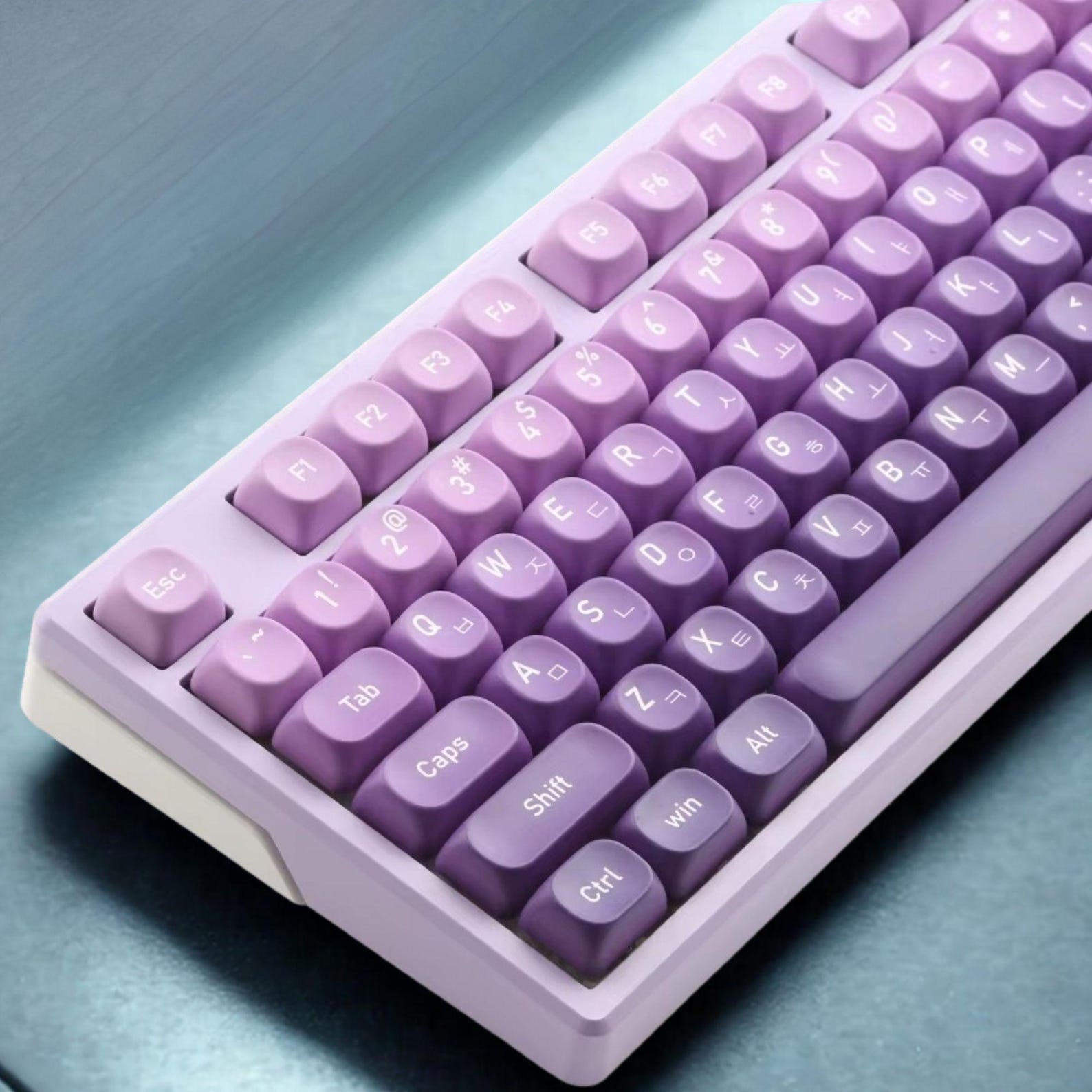 Purple Gradient Keycap Set – MOA Profile Pbt Keycaps | 134 Keys for Mx ...