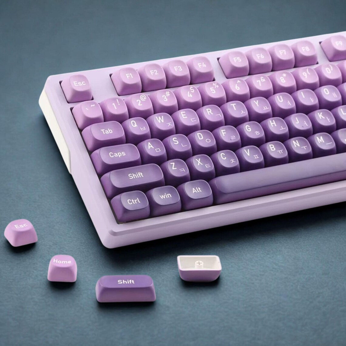 Purple Gradient Keycap Set – MOA Profile Pbt Keycaps | 134 Keys for Mx ...