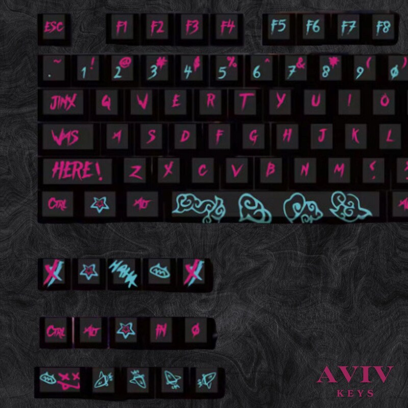 Jinx Keyboard Keycaps - Etsy UK