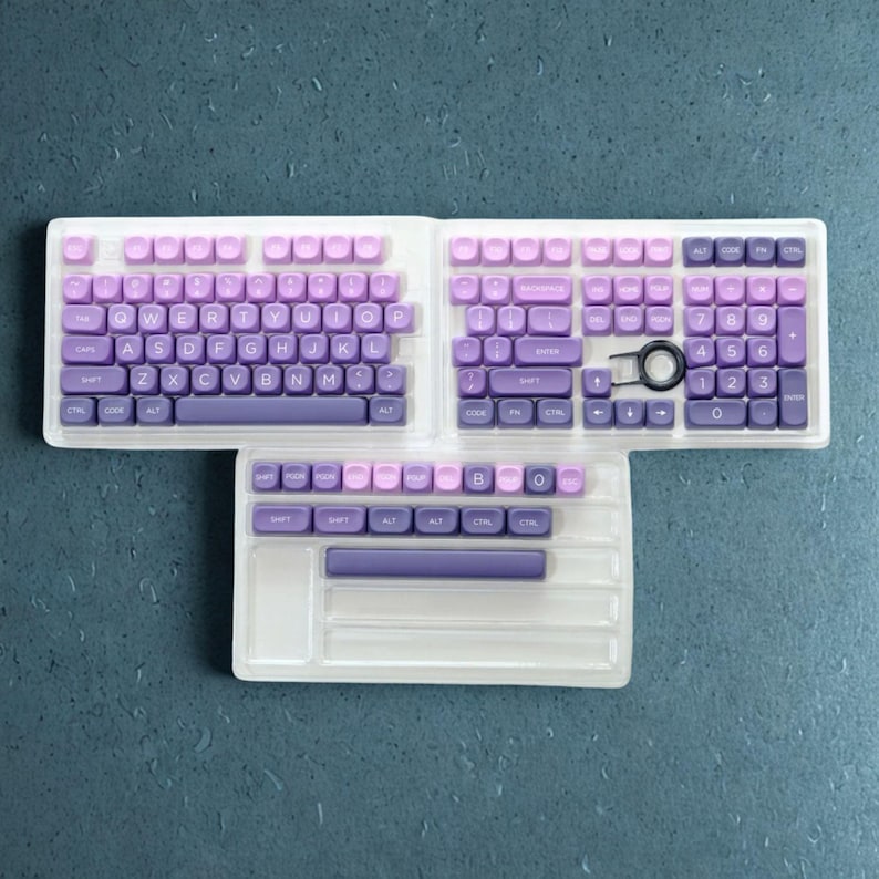 Purple Gradient Keycap Set – MOA Profile Pbt Keycaps | 134 Keys for Mx ...