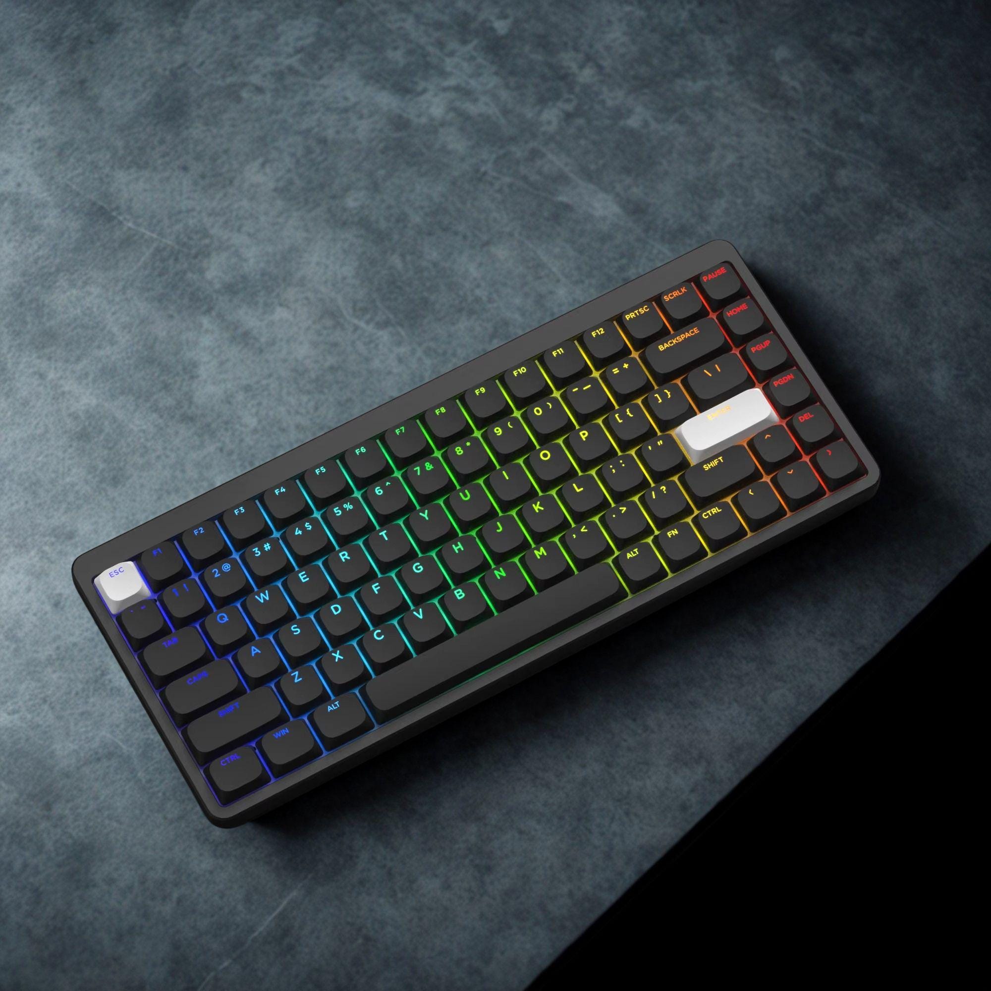 Low Profile PBT Keycap Set: Shine-through RGB Backlit, Slim Keys - Etsy
