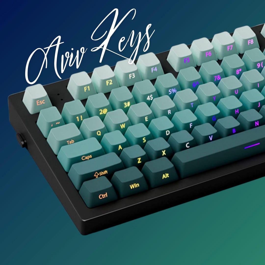 Green Keycap Set, RGB Backlight Keycap Set, Side-print Keycap, Cherry ...