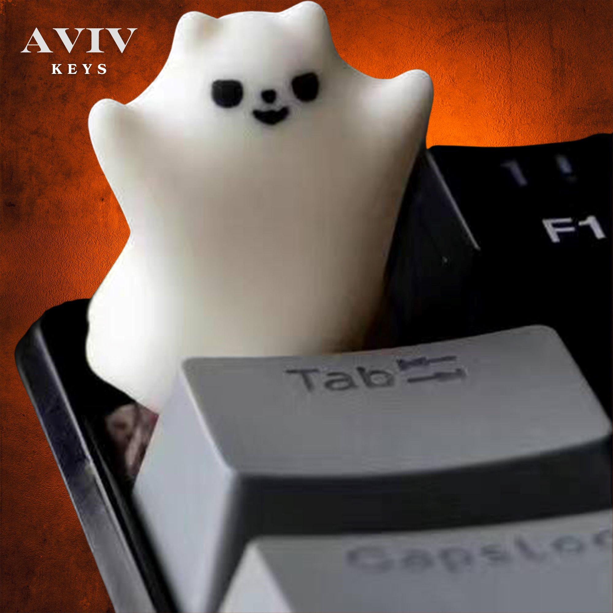 Handmade Ghost Artisan Keycap Cute Keycap, Translucent Resin ESC Keycap ...