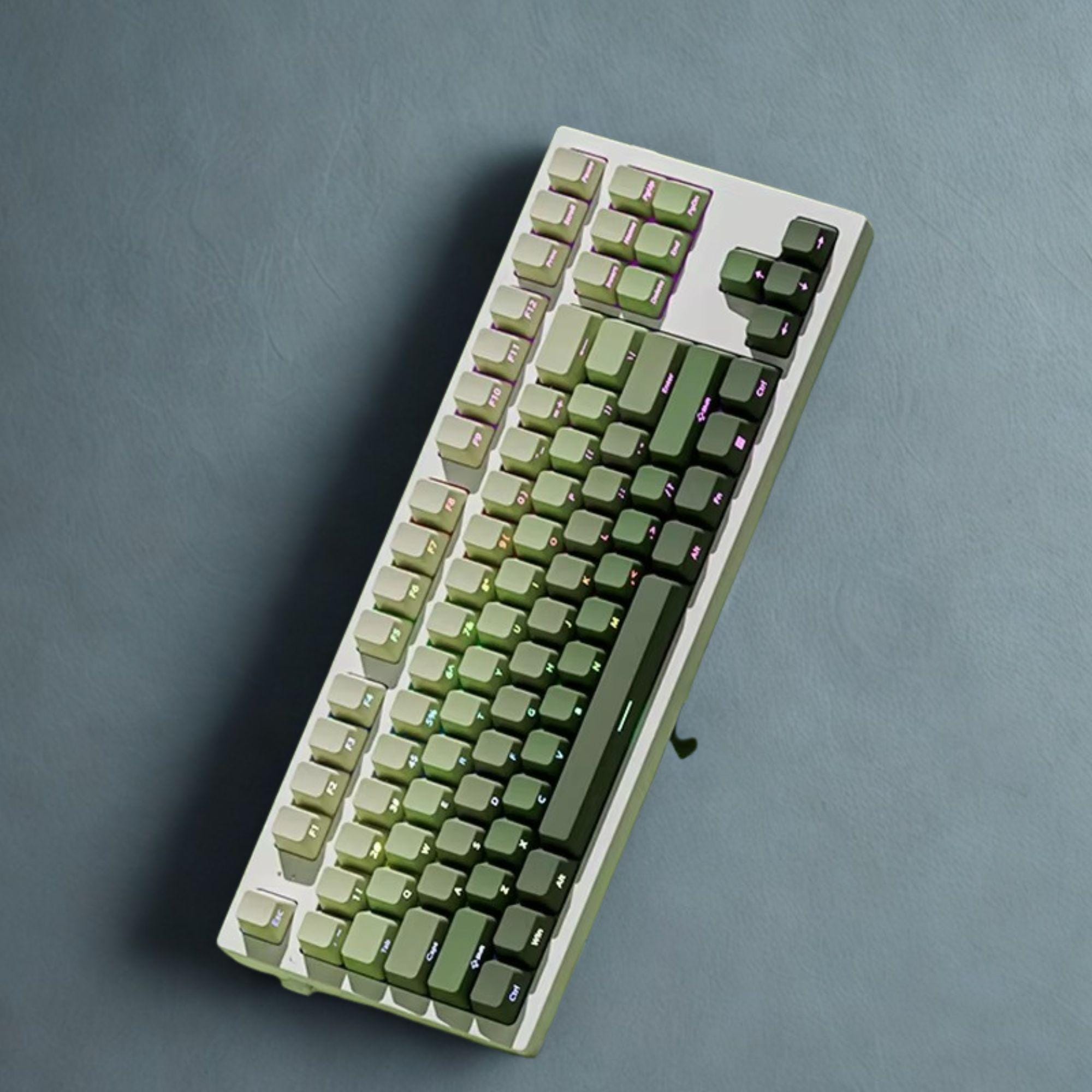 Green Gradient Keycap Set – RGB Shine Through Side Print | 136-key PBT ...