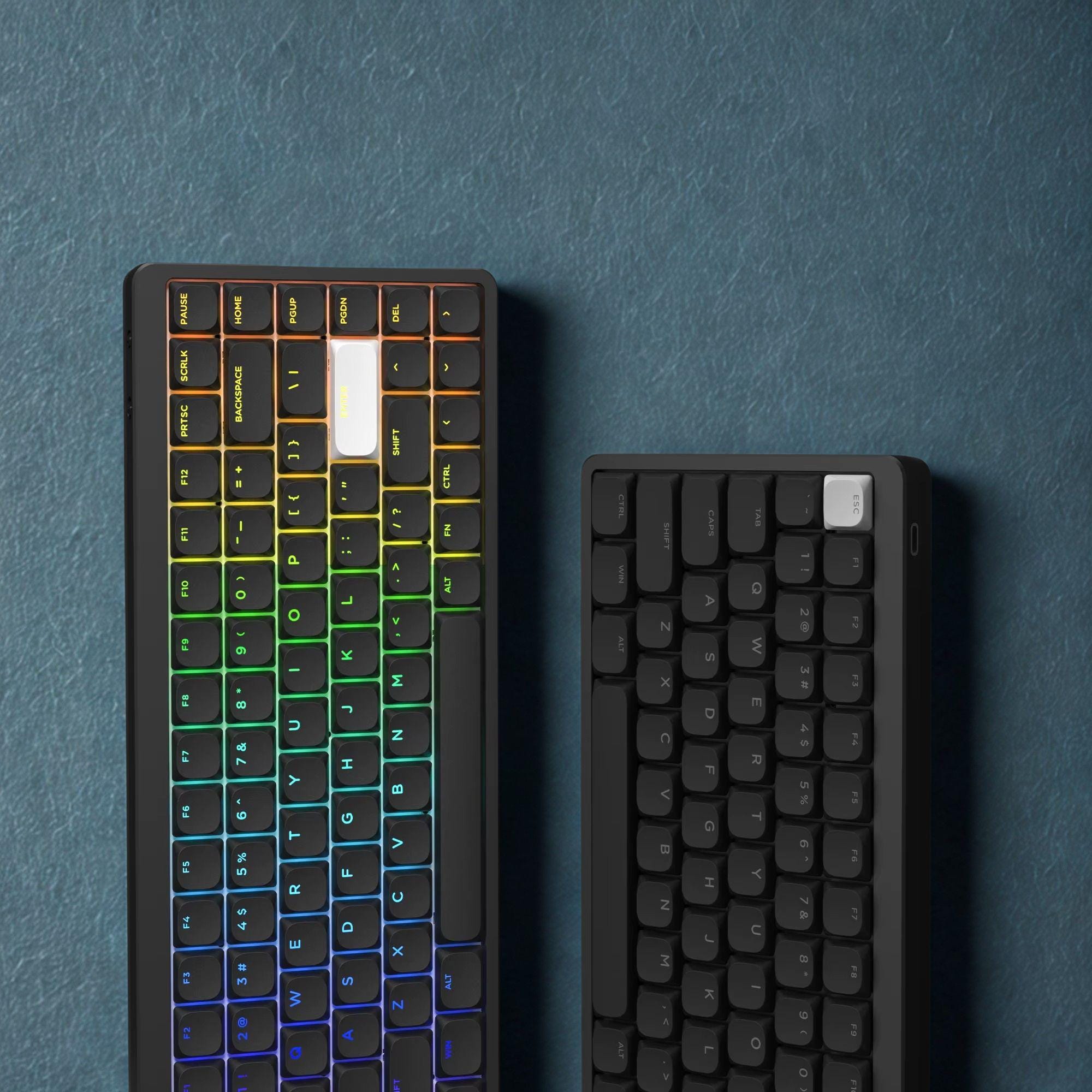 Low Profile PBT Keycap Set: Shine-through RGB Backlit, Slim Keys - Etsy