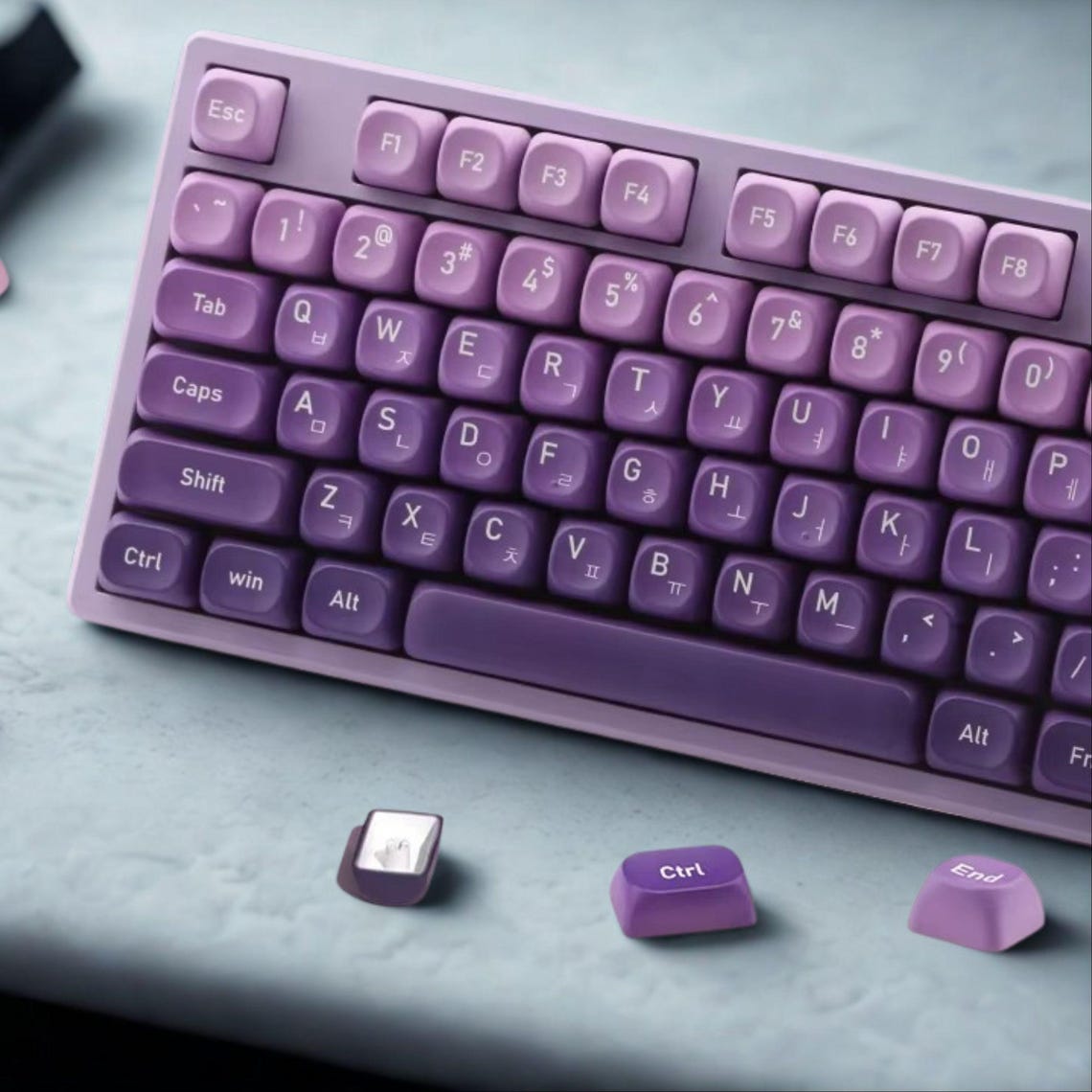 Purple Gradient Keycap Set – MOA Profile Pbt Keycaps | 134 Keys for Mx ...