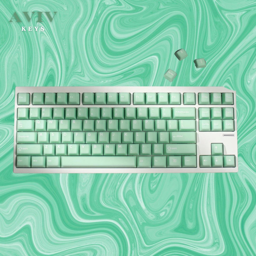 Green Translucent Keycaps 162-key Cherry Profile, Double-shot PBT ...
