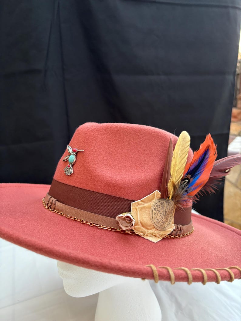 Custom Vintage Aesthetic Western Cowboy Hat -orange - Etsy