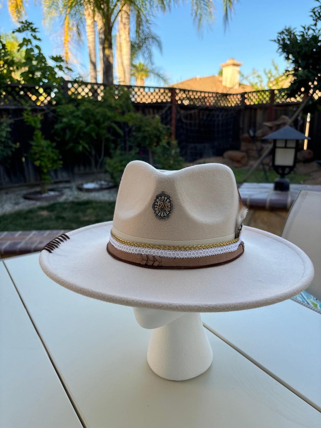 Custom Vintage Aesthetic Western Cowboy Hat -cream - Etsy