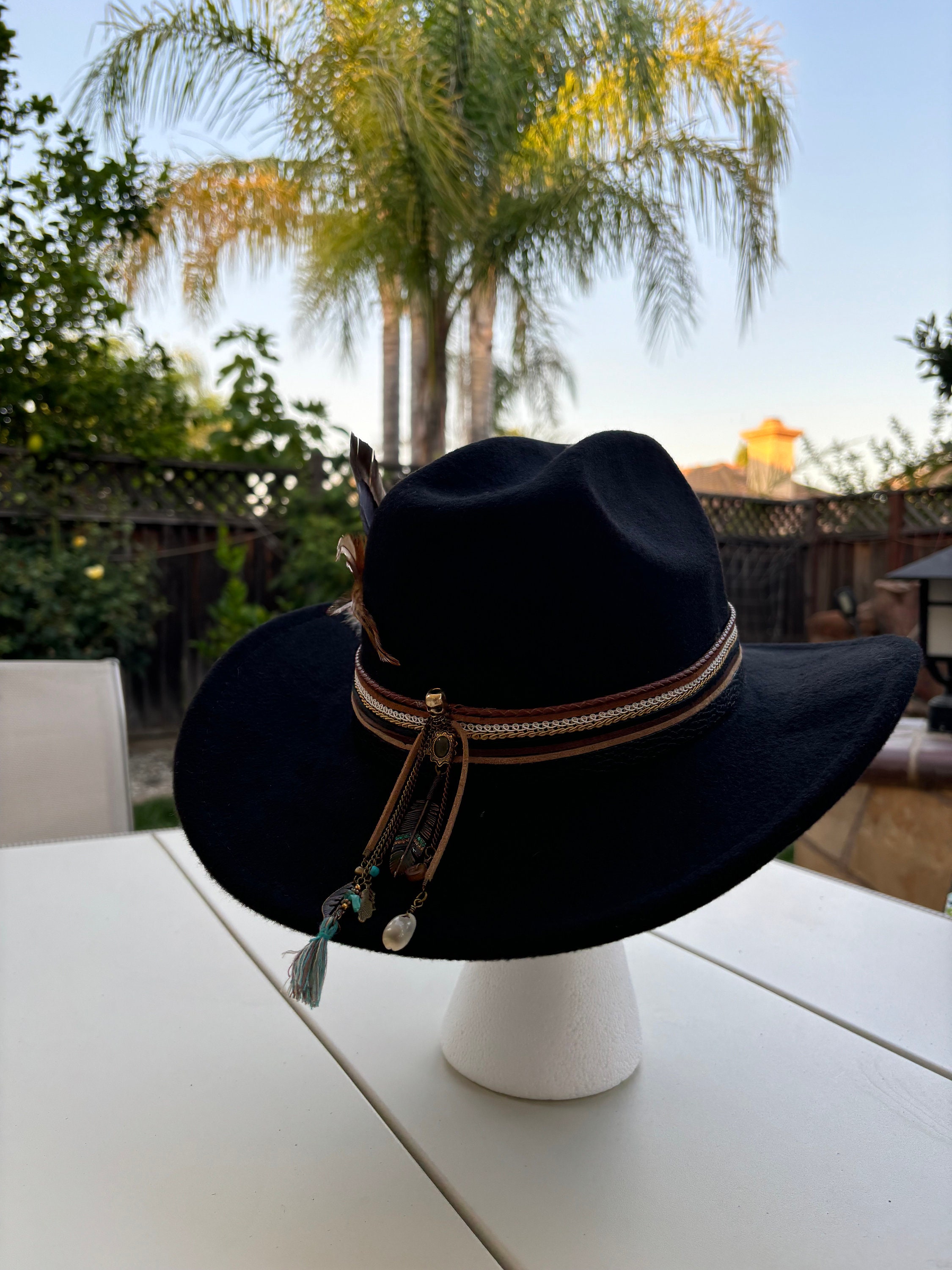 Custom Vintage Aesthetic Western Cowboy Hat -black - Etsy
