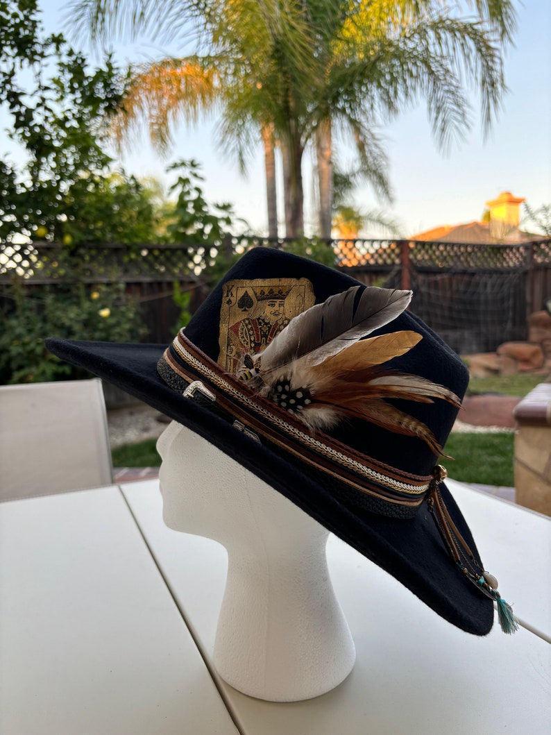 Custom Vintage Aesthetic Western Cowboy Hat -black - Etsy