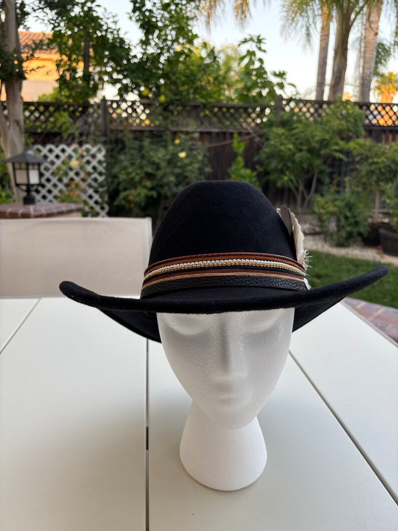 Custom Vintage Aesthetic Western Cowboy Hat -black - Etsy