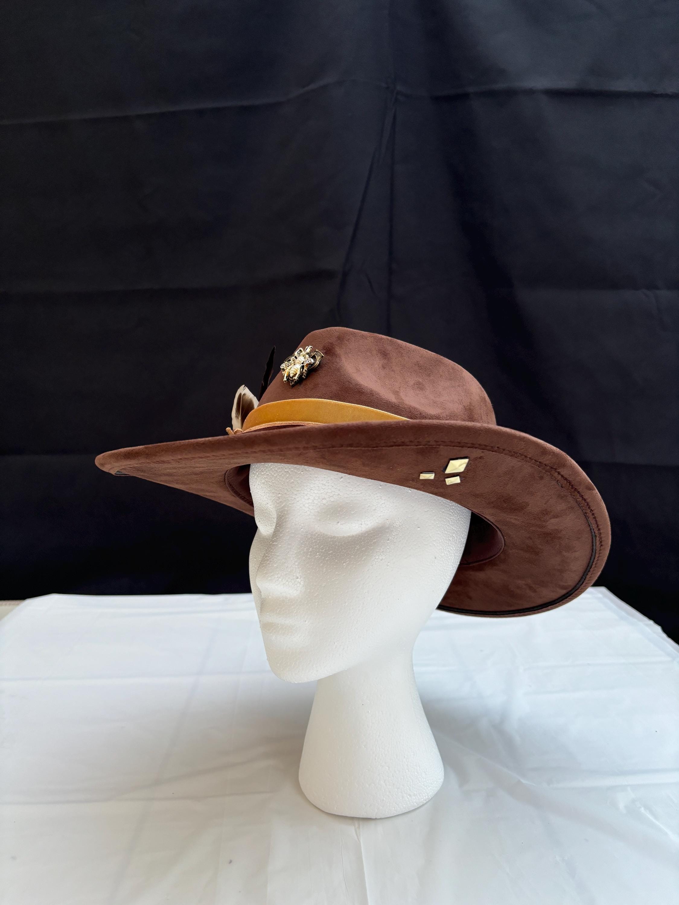Custom Vintage Aesthetic Western Cowboy Hat dark Brown - Etsy